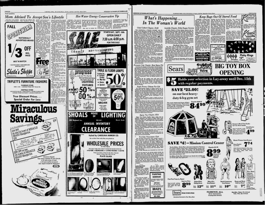 1977 Sears Newspaper Ad Featuring Kenner’s Bionic Man – BattleGrip