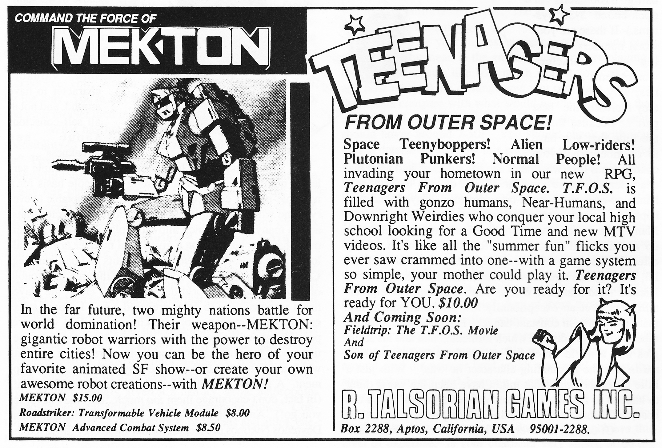 1987 Mekton RPG Advertisement – BattleGrip