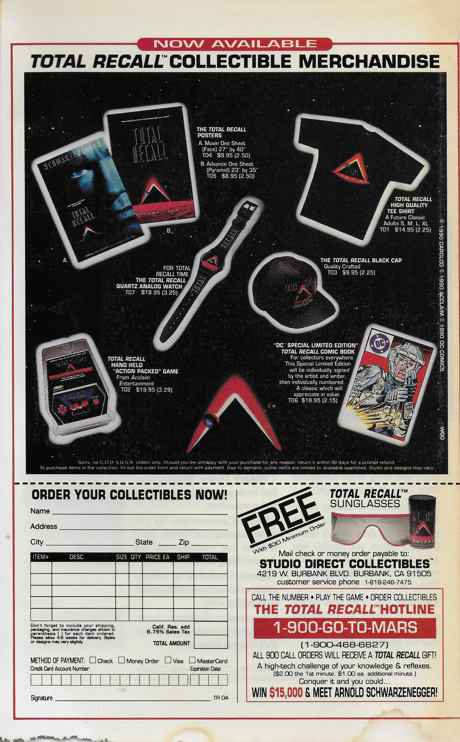 Total Recall Collectible Merchandise Ad from 1990 – BattleGrip