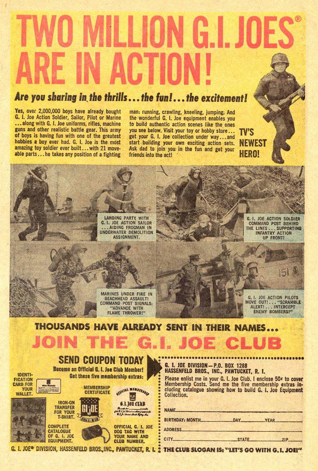 1965 G.I. Joe Comic Book Advertisement – BattleGrip